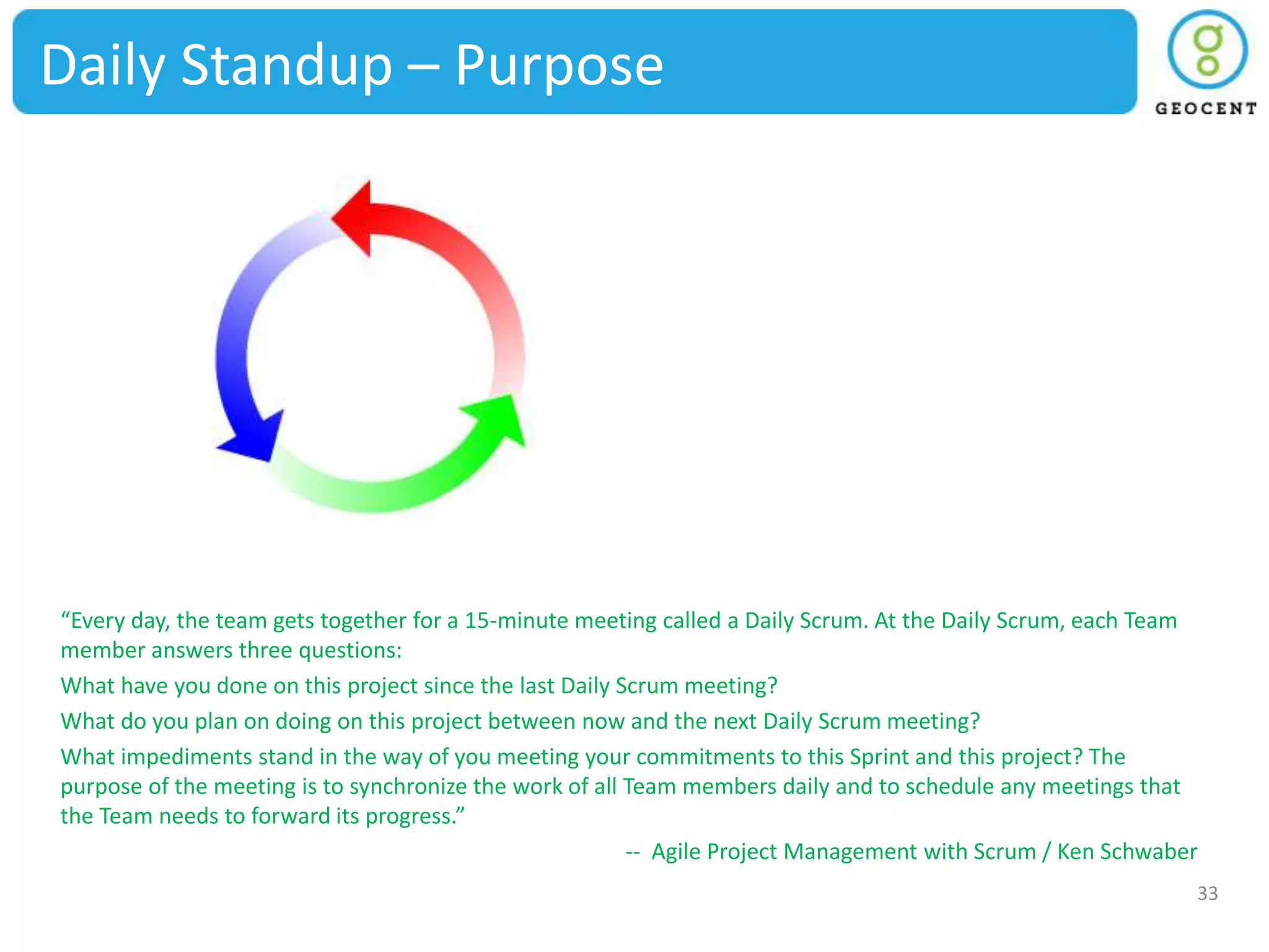 Geocent scrum cmmi (without animations) 2 | PPT