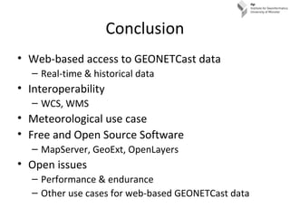 Web-based GEONETCast Data for Geochange Research | PPT | Internet | Computing