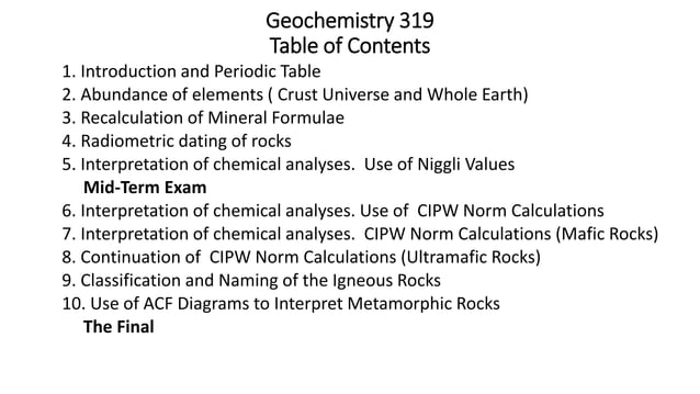 Geochem all Labs. Lab for geochemistry a branch | PPT