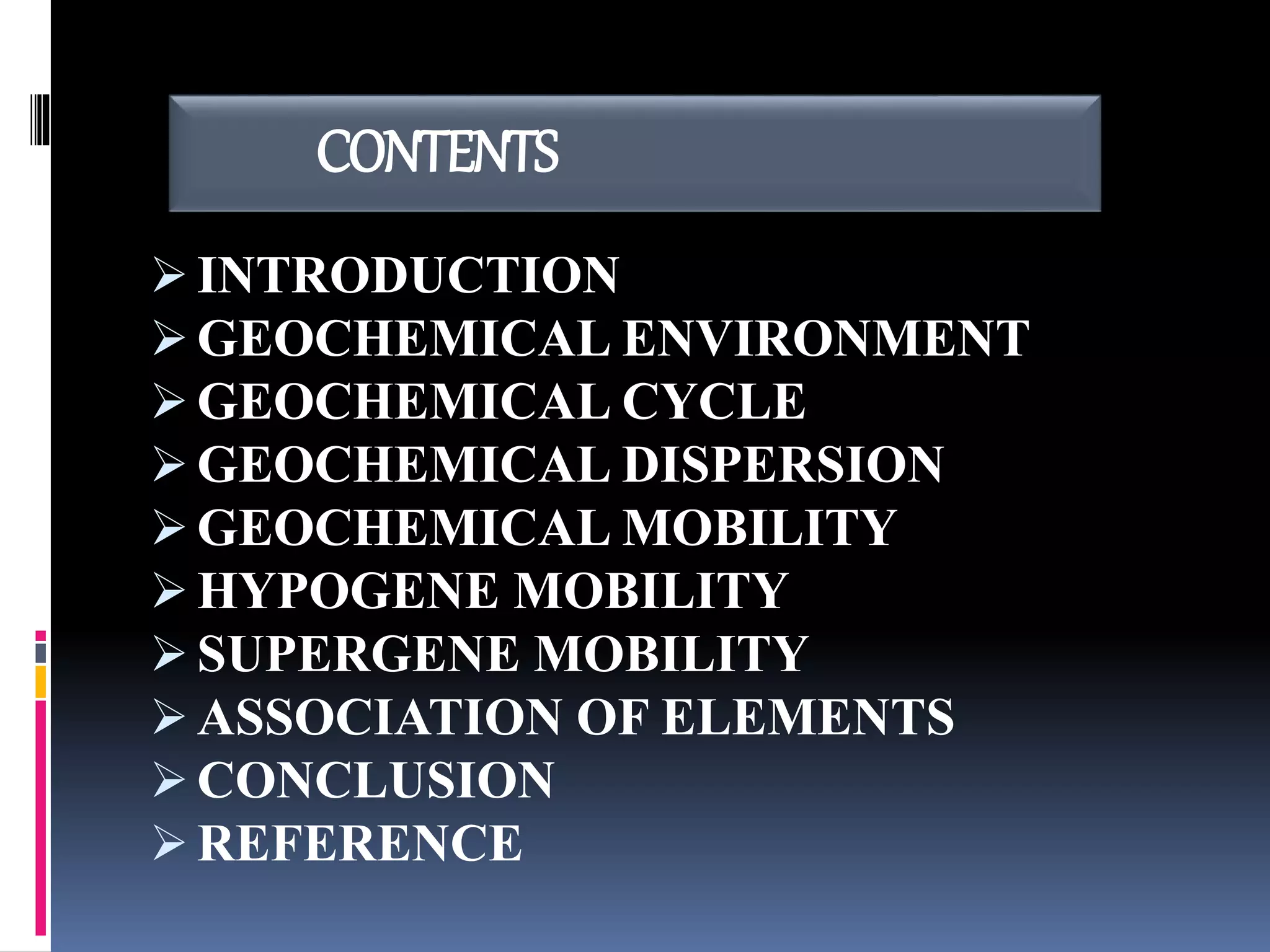 Geochemical cycle and mobility of elements | PPTX