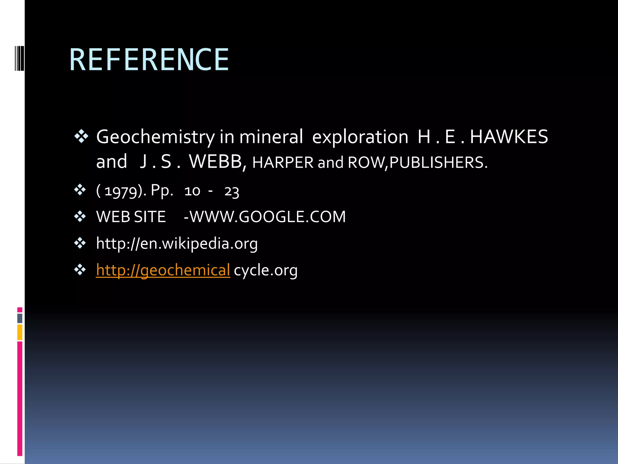 Geochemical cycle and mobility of elements | PPTX