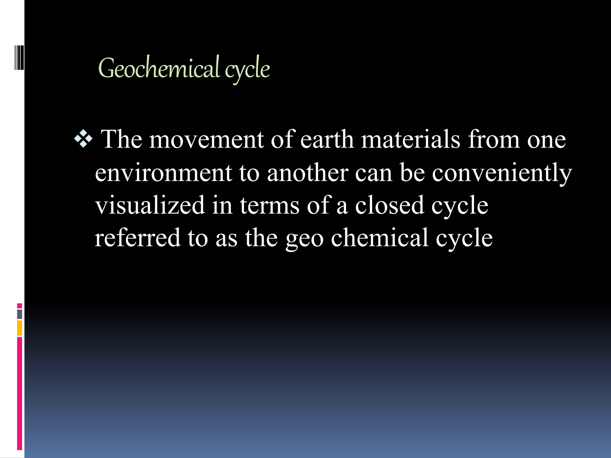 Geochemical cycle and mobility of elements | PPTX
