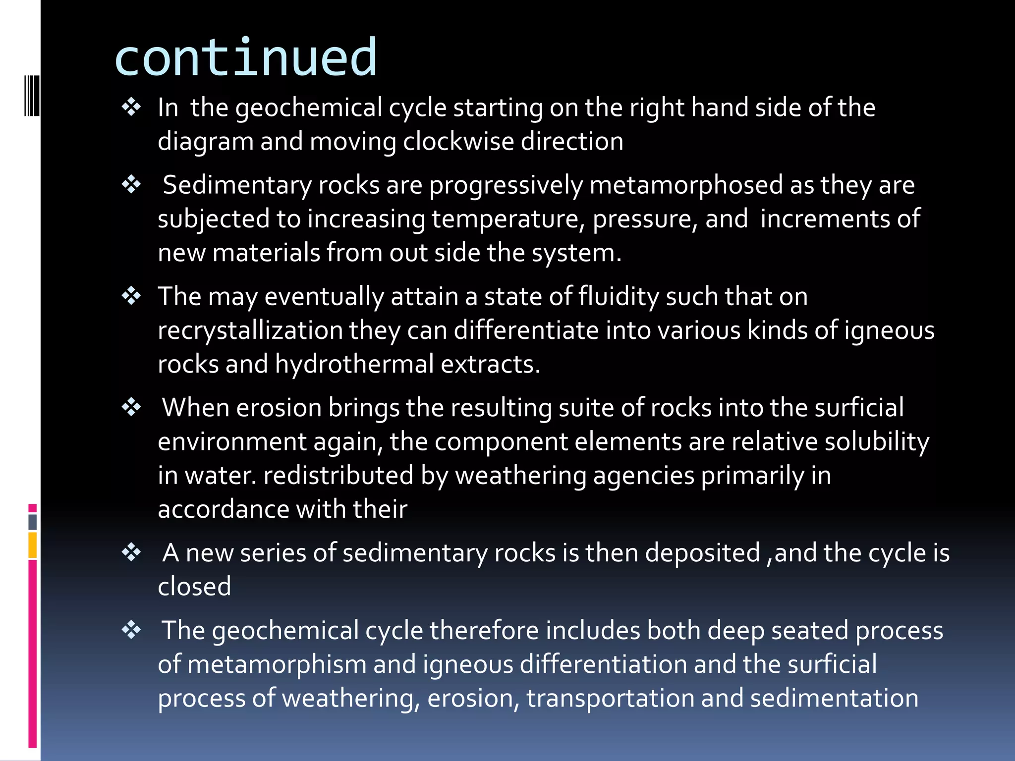 Geochemical cycle and mobility of elements | PPTX