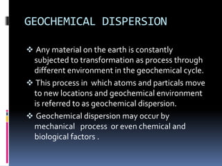 Geochemical cycle and mobility of elements | PPTX