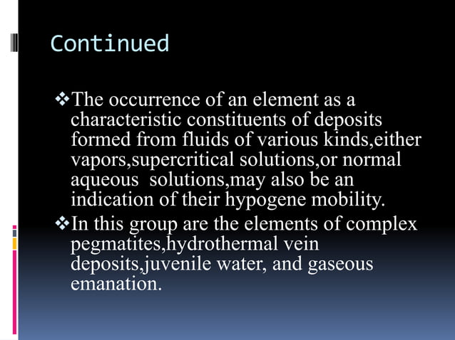Geochemical cycle and mobility of elements | PPTX