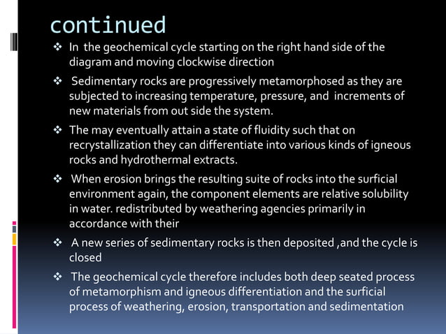 Geochemical cycle and mobility of elements | PPTX