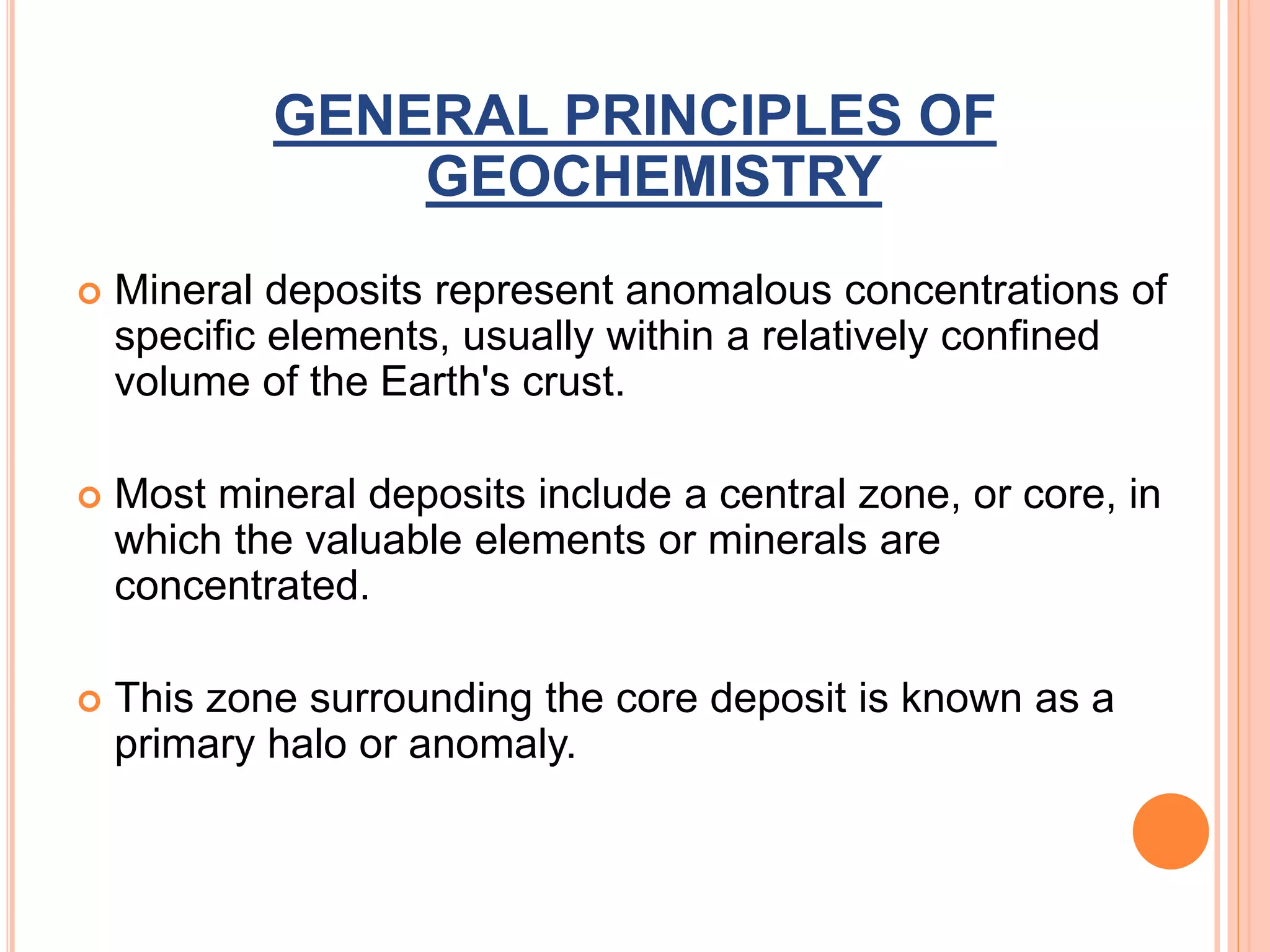 Geochemical methods in mineral exploration | PPTX