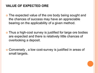 Geochemical methods in mineral exploration | PPTX