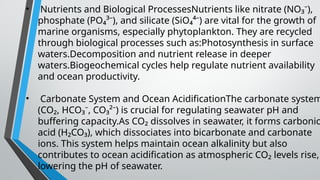 Geochemistry of seawater the chemicals mixed in sea water.pptx