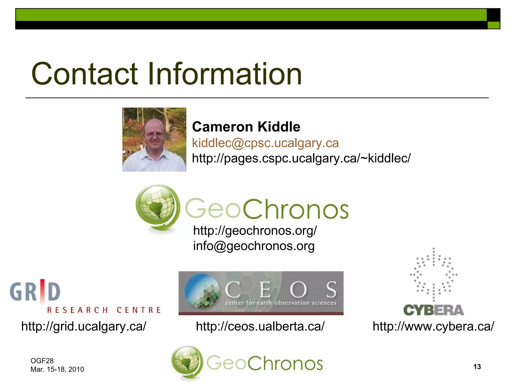 GeoChronos: Challenges and Achievements | PPT