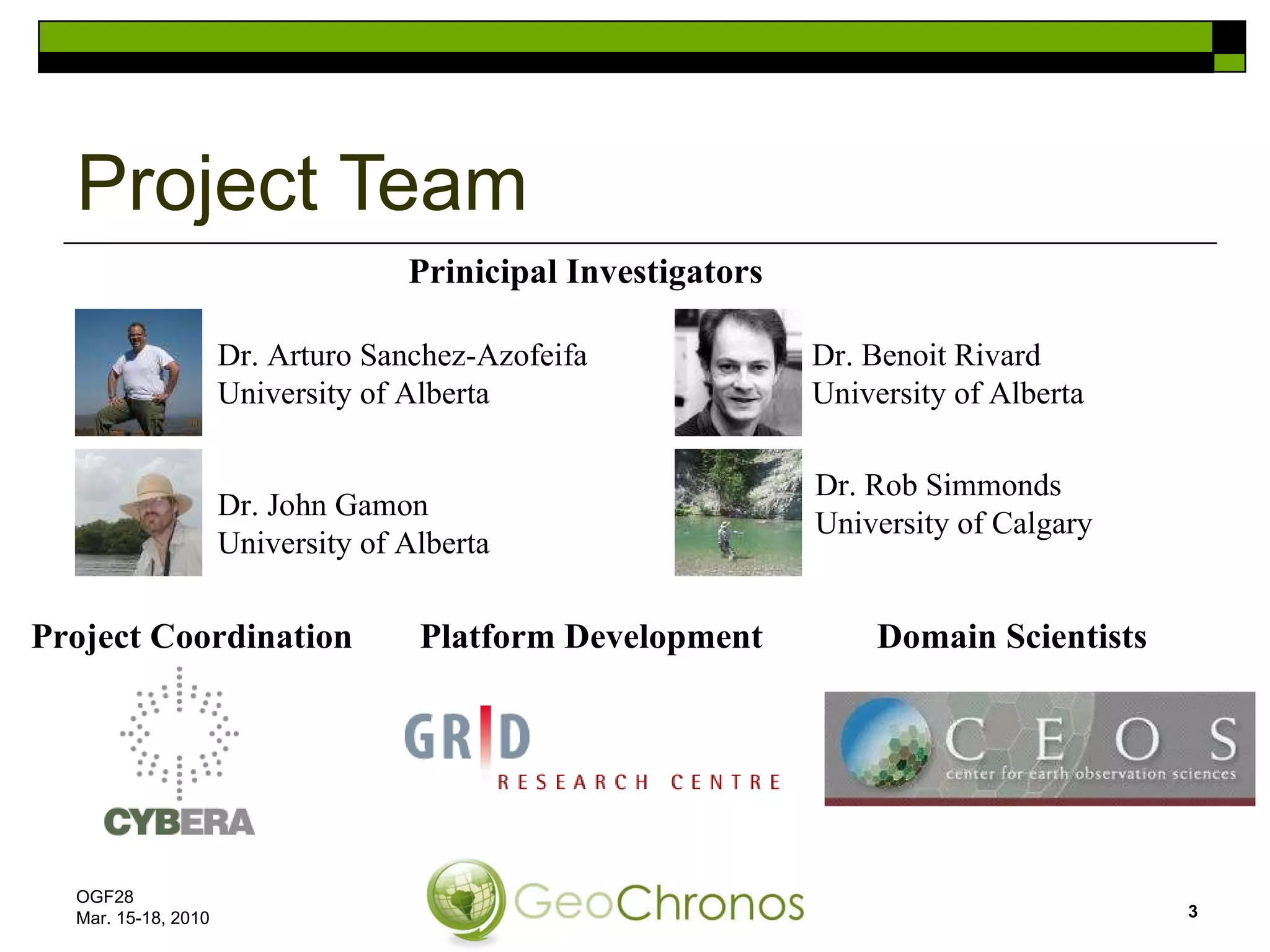 GeoChronos: Challenges and Achievements | PPT