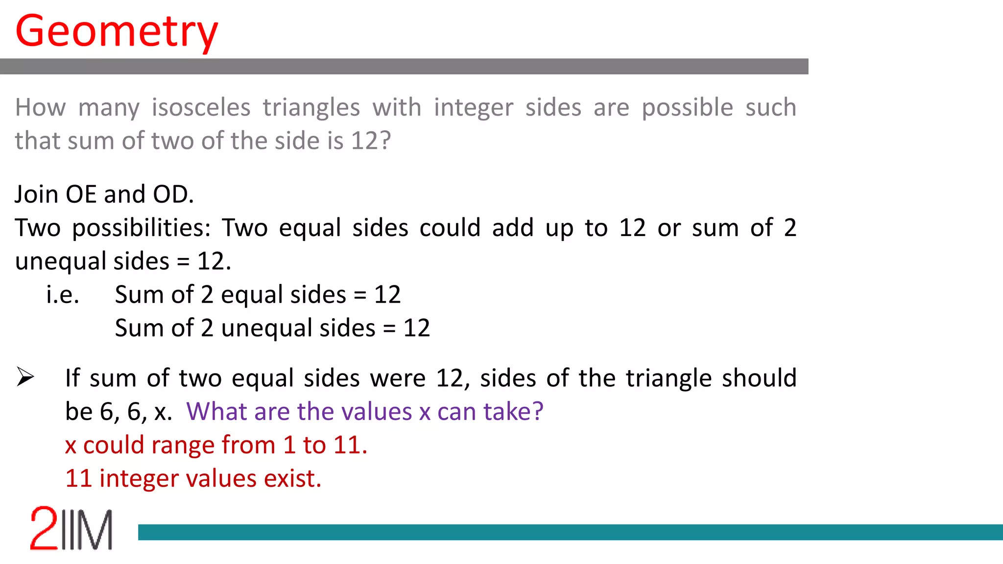 Triangles - Integer values | PPT