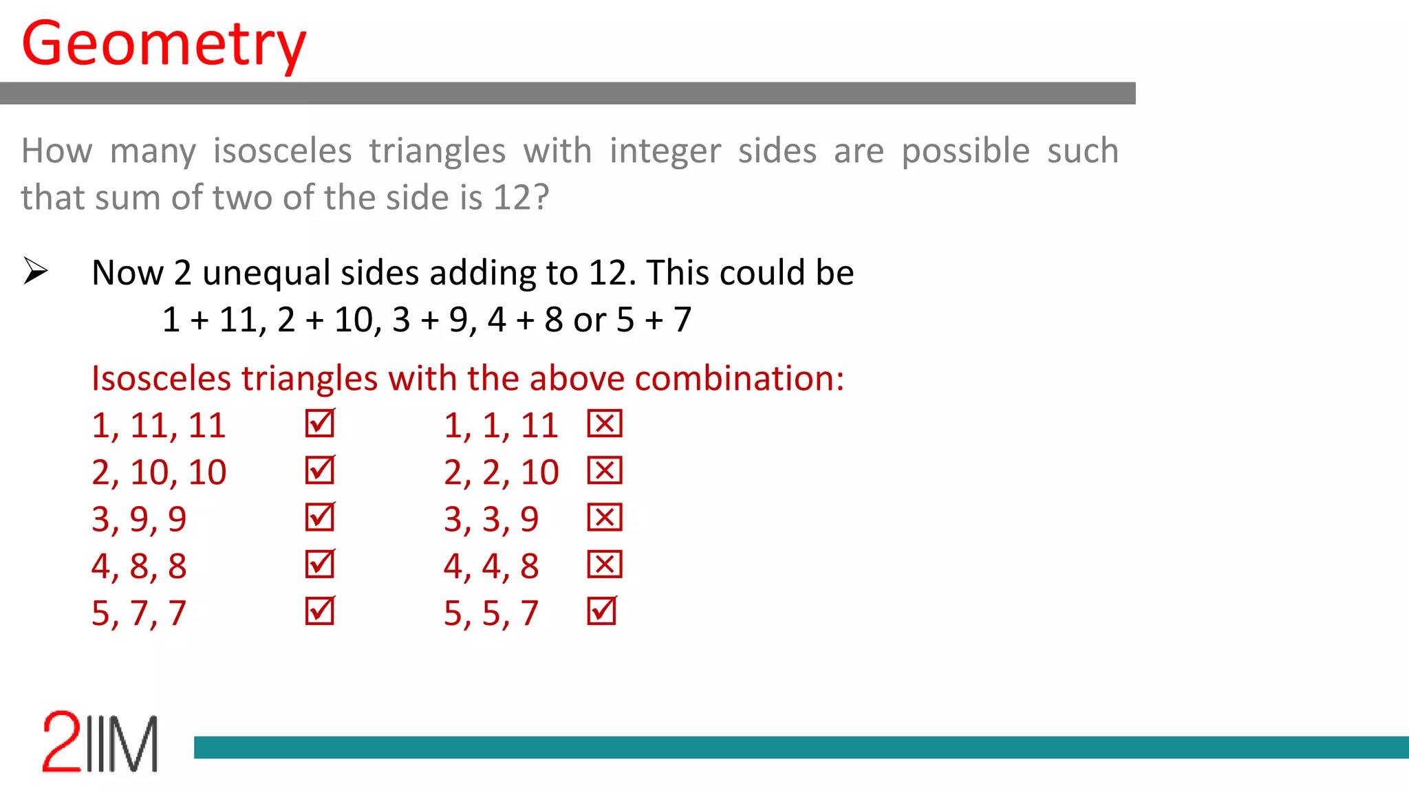 Triangles - Integer values | PPT