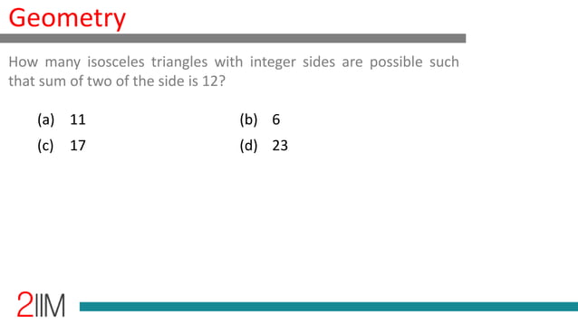 Triangles - Integer values | PPT