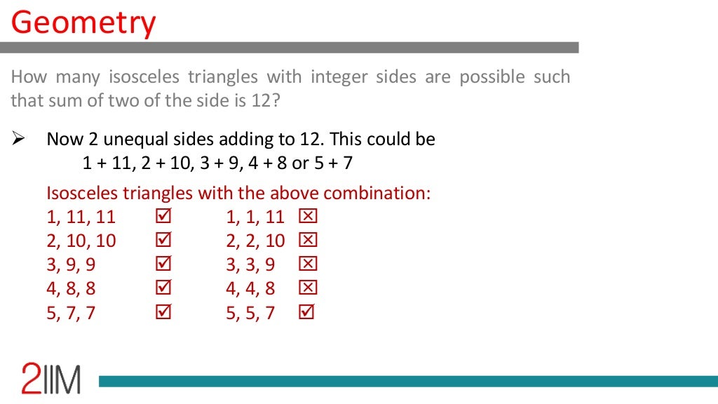 Triangles - Integer values