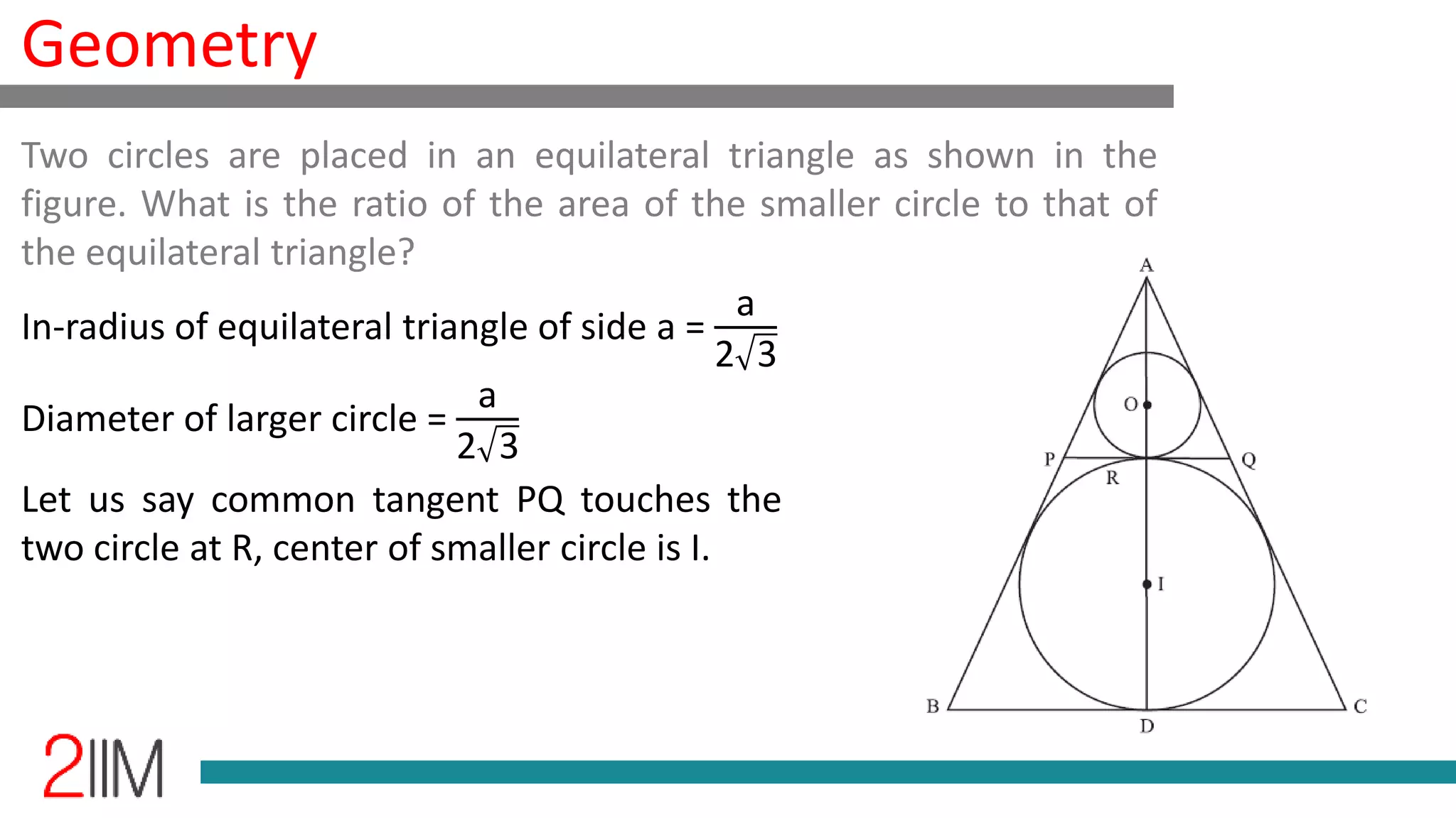 Geometry - Equilateral triangle and circle | PPTX