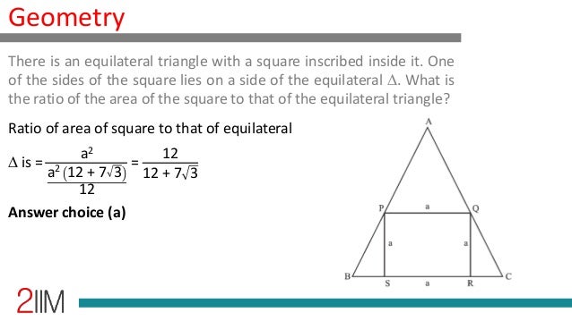 Geometry - Equilateral triangle and square