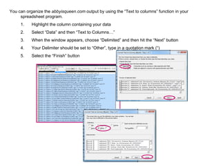 How to geocode using AbbyisQueen | PPT