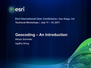 Geocoding - An Introduction about GIS LOCATION | PPT