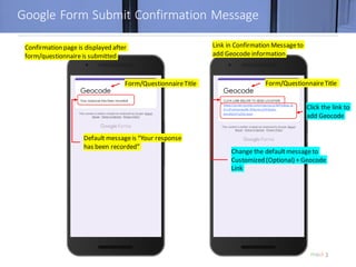Geocoding Google Form June 2020 | PPT
