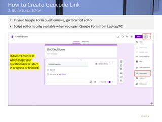 Geocoding Google Form June 2020 | PPT
