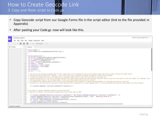 Geocoding Google Form June 2020 | PPT