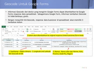 Geocoding Google Forms June 2020 Indonesia | PDF