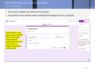 Geocoding Google Forms June 2020 Indonesia | PDF