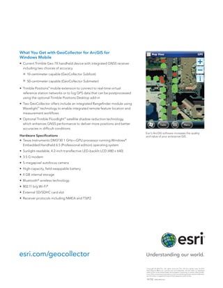 GeoCollector for ArcGIS for Windows Mobile | PDF