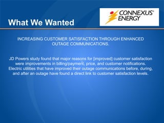 Creating New Channels for Outage Reporting | PPT