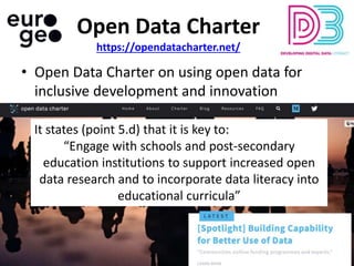 D3: a project to Develop Digital Data Literacy | PPT