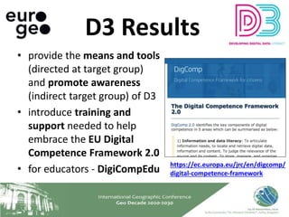 D3: a project to Develop Digital Data Literacy | PPT