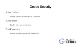 New Security Framework in Apache Geode | PPTX | Internet | Computing