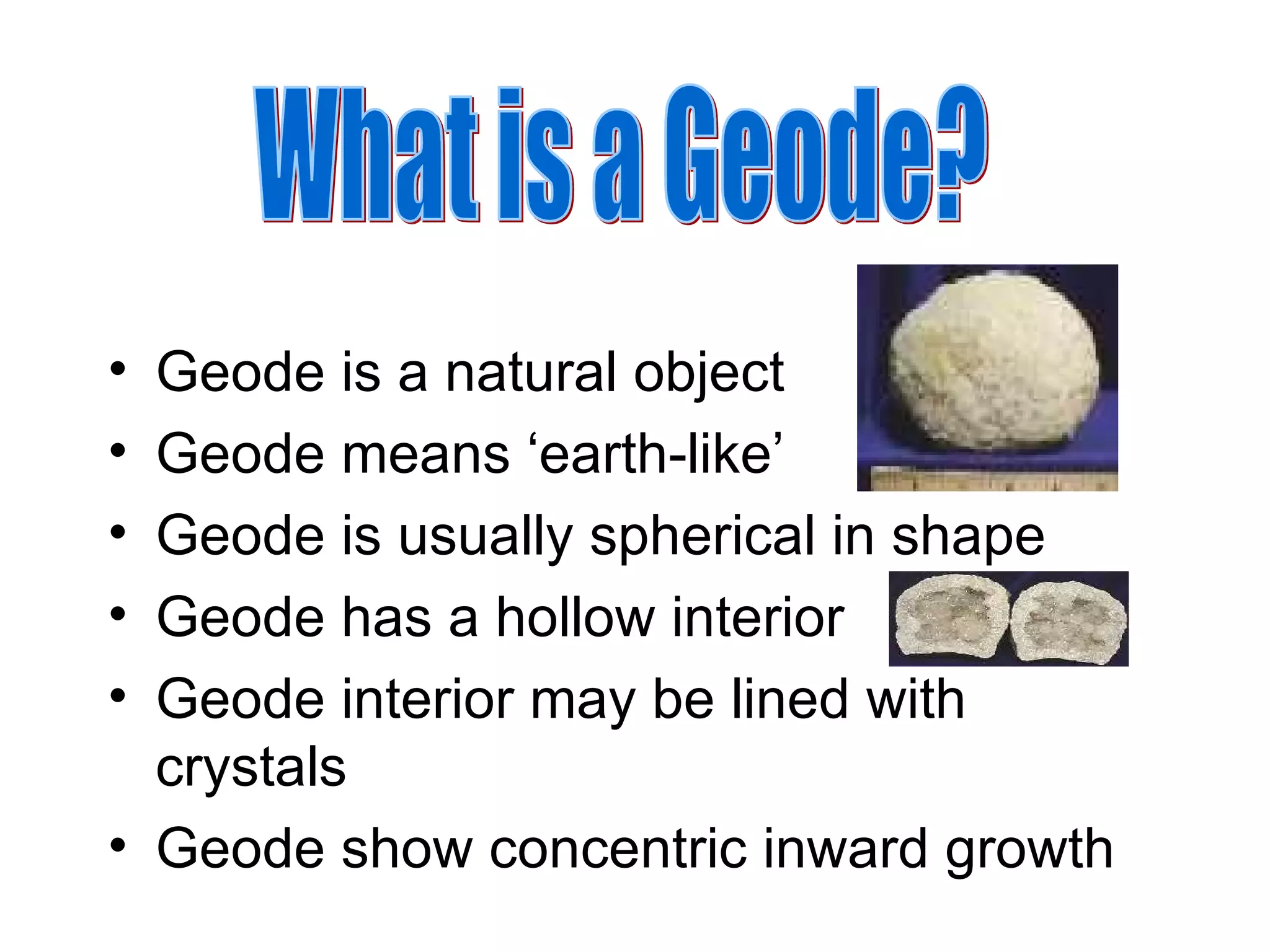 Geodes Power Point 2009 | PPT