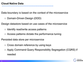 Cloud Native Data Architecture: Break Away From Data Monoliths for Cloud Native Applications | PPT