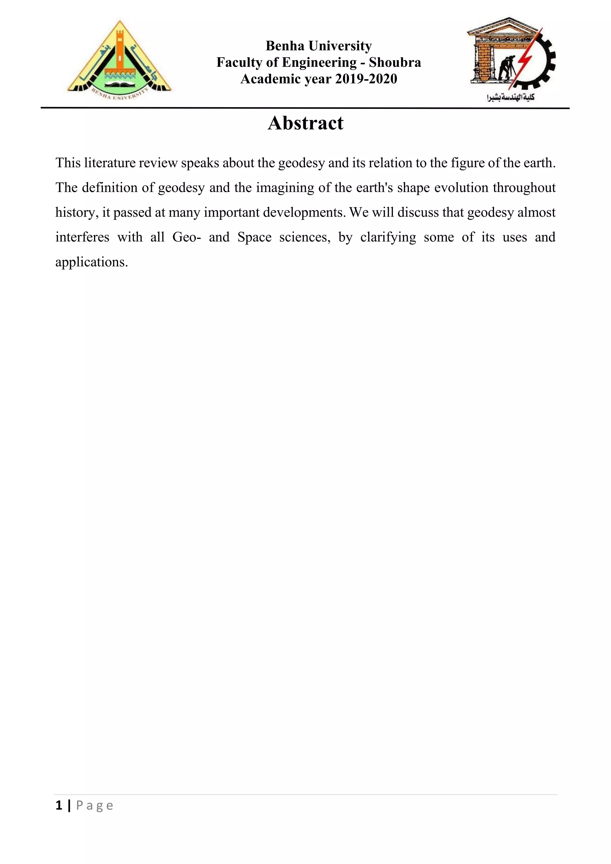 Geodesy - Definition, Types, Uses and Applications | PDF