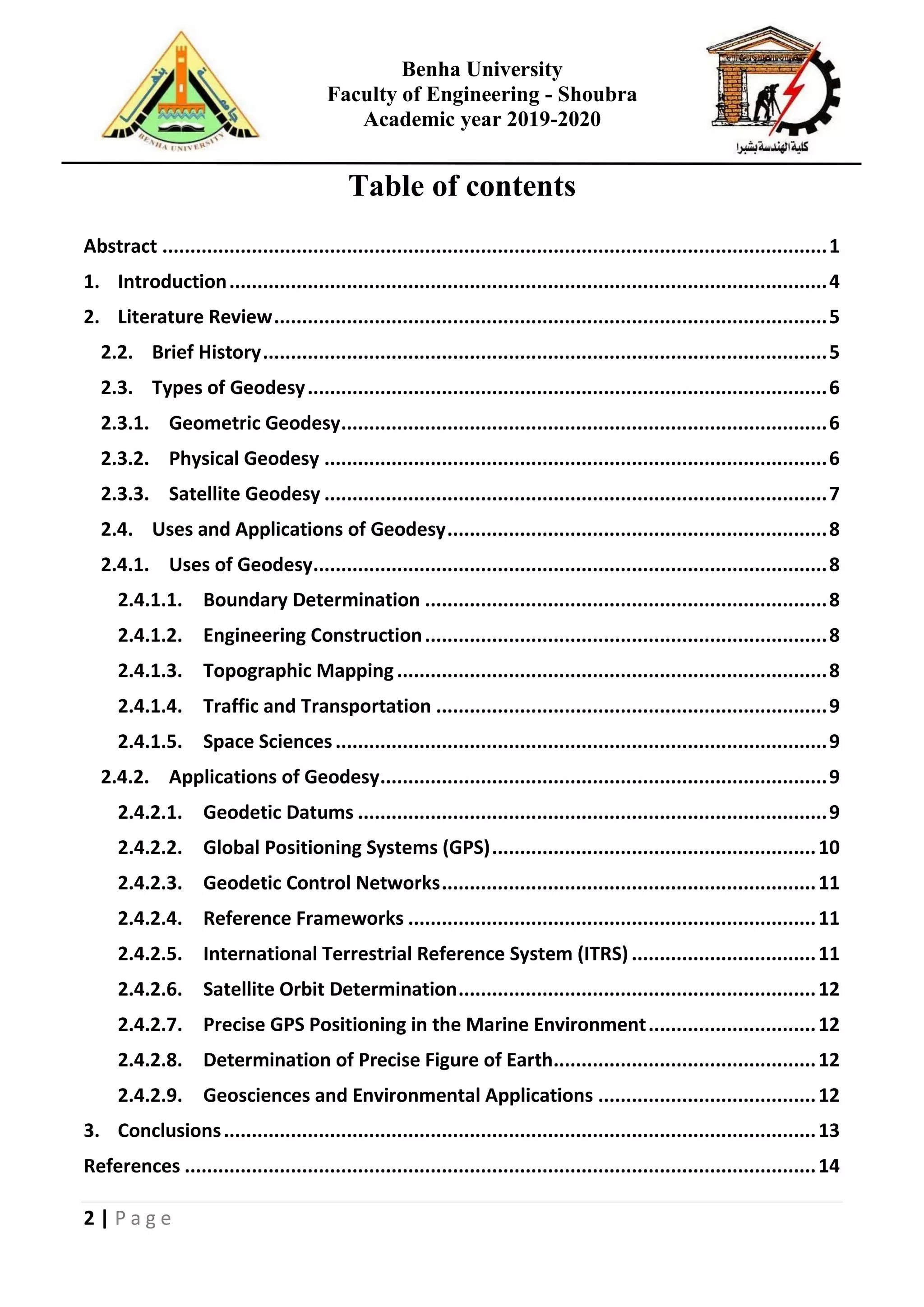 Geodesy - Definition, Types, Uses and Applications | PDF