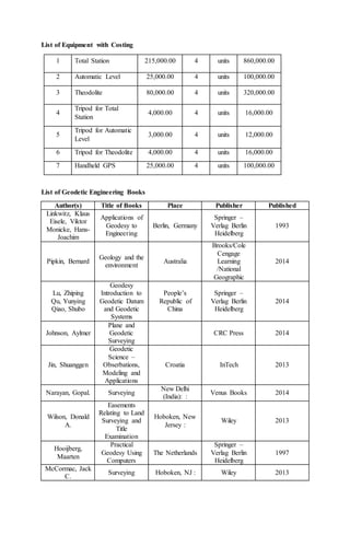 Geodetic equipment-and-books | PDF