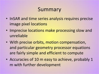 TH1.L09 - GEODETICALLY ACCURATE INSAR DATA PROCESSOR FOR TIME SERIES ...
