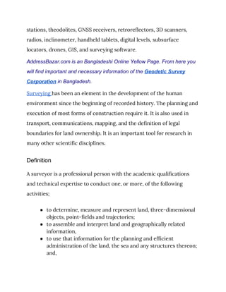 Geodetic survey corporation | PDF