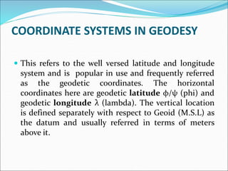 Geodetic systems | PPT