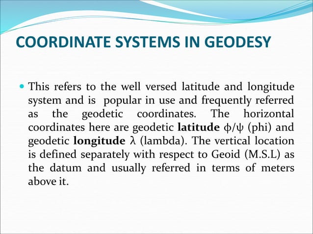 Geodetic systems | PPT