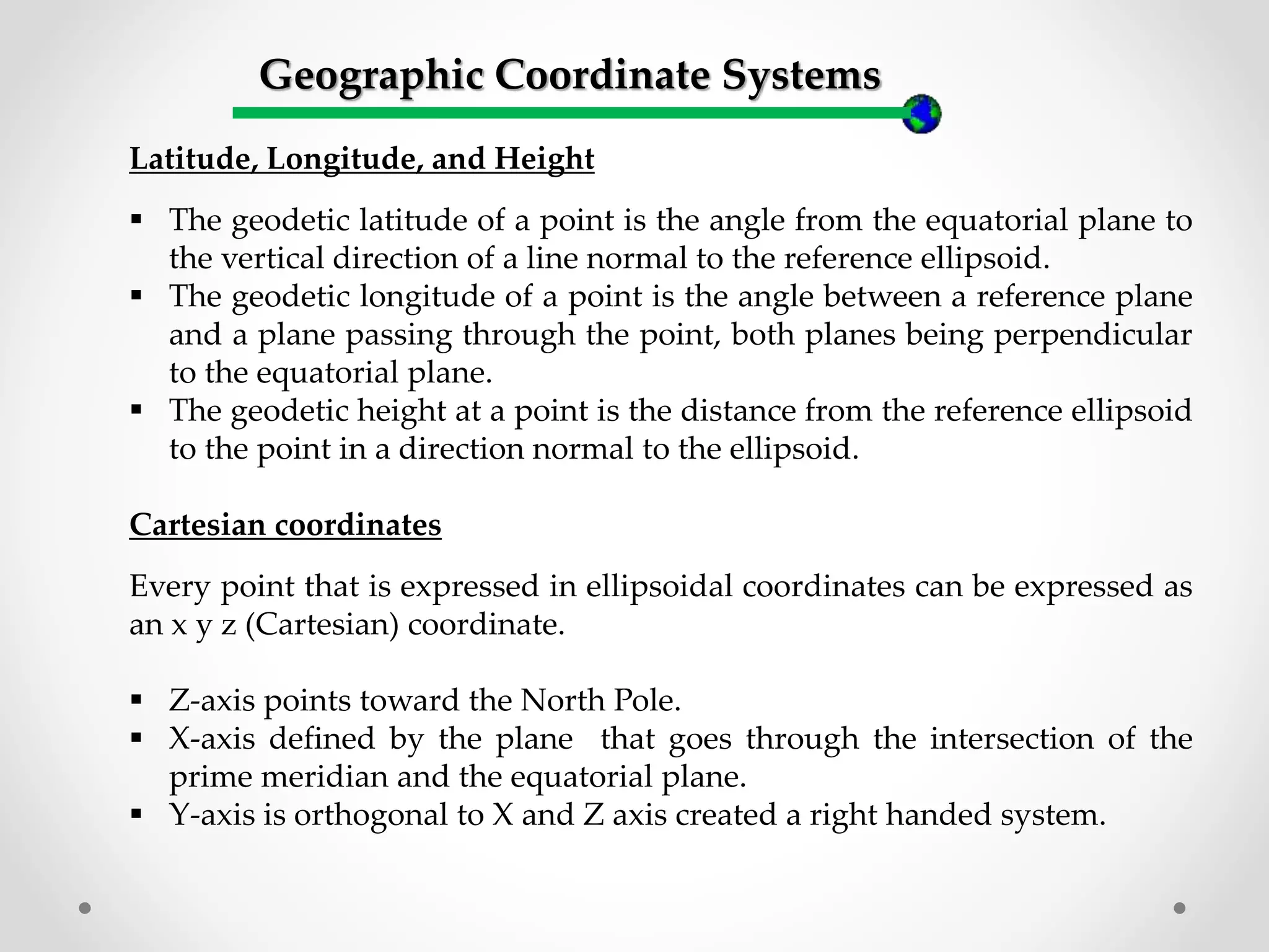 Geodetic systems (earth, ellipsoid) | PPTX