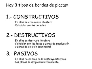 Geodinamica interna tectonica de placas | PPS