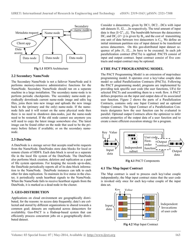 Geo Distributed Parallelization Pacts In Map Reduce Pdf