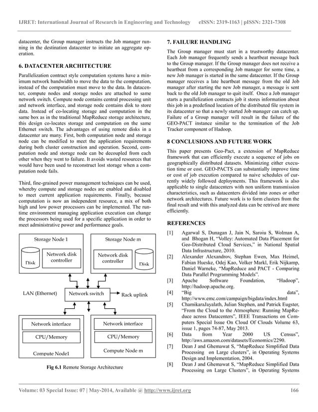 Geo Distributed Parallelization Pacts In Map Reduce Pdf