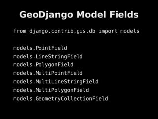 GeoDjango & HTML5 Geolocation | PPT