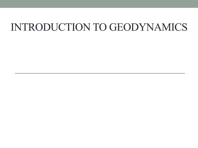 Introduction to Geodynamics | PDF