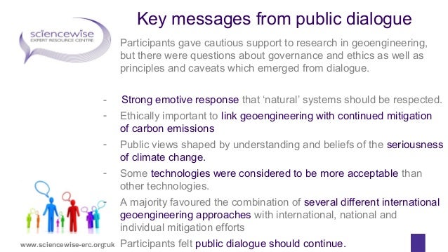 Geoengineering Public Dialogue Case Study