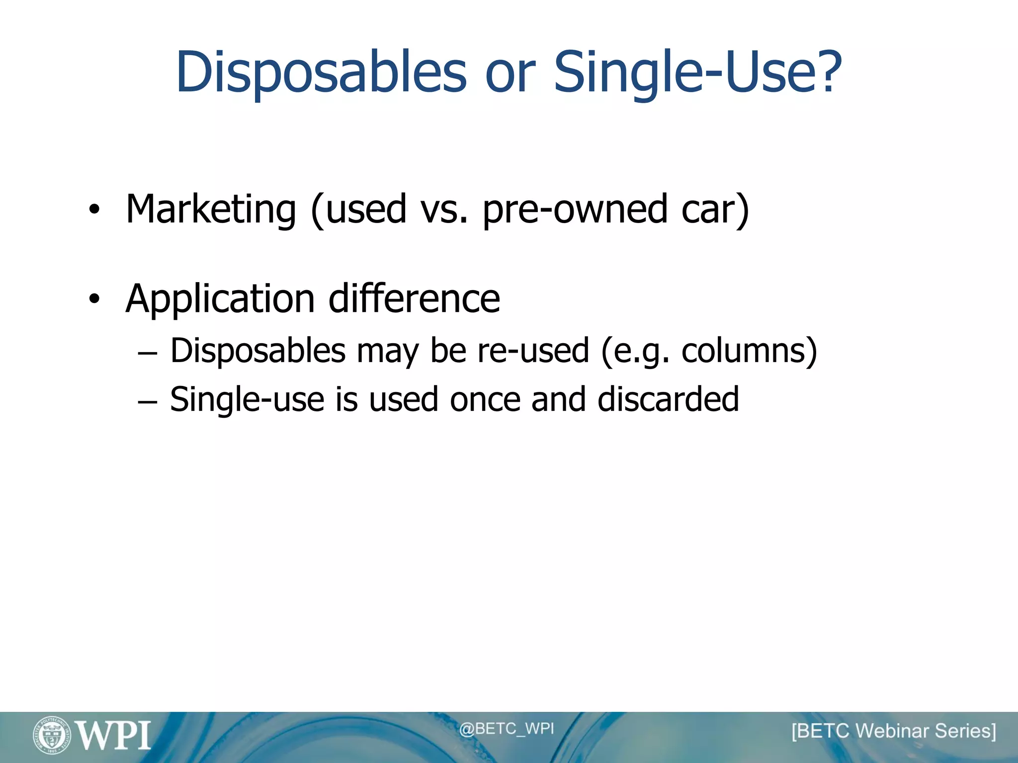 Tracking Single-Use & Scale-Up Best Practices | PDF